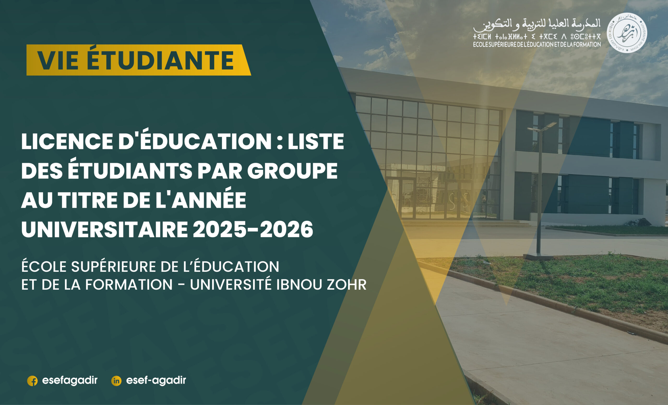 Formations ouvertes en temps aménagé 2025-2026 – ESEFA